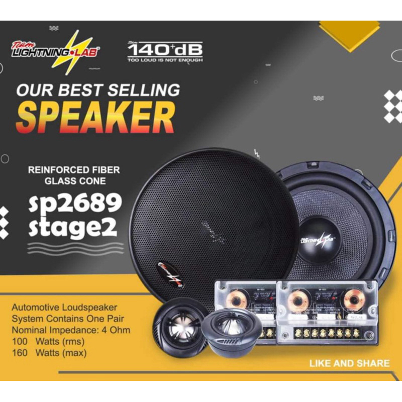 Lightning Lab Sp2689 Stage 2 Car Speakers | Shopee Philippines