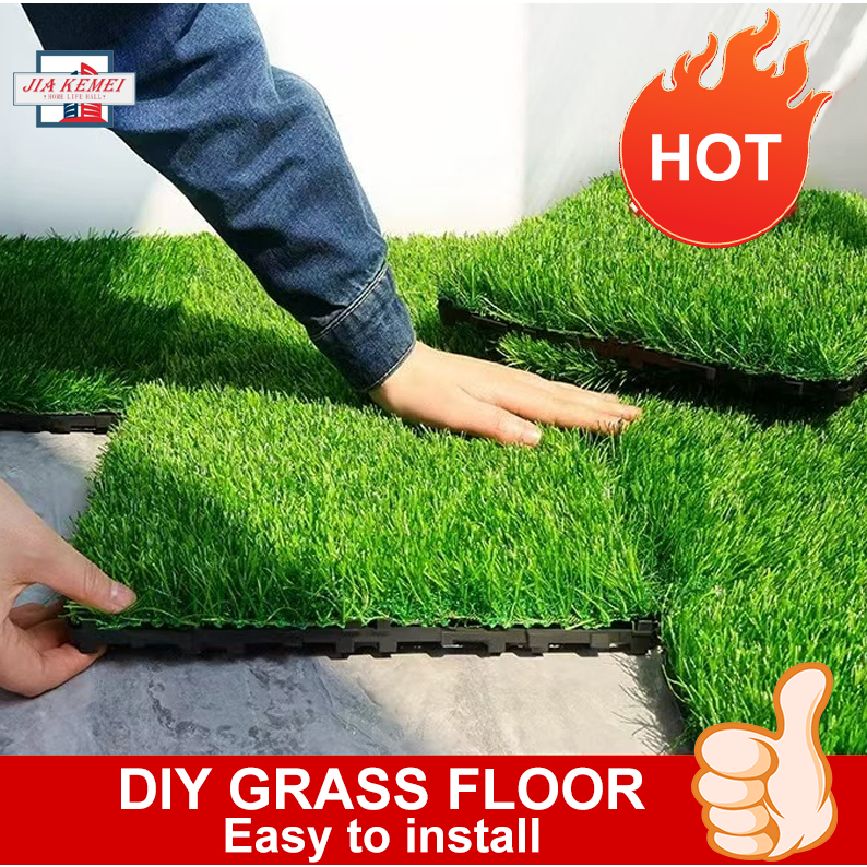 30*30CM Outdoor Artificial Grass Tiles Turf Interlocking Flooring Mat ...