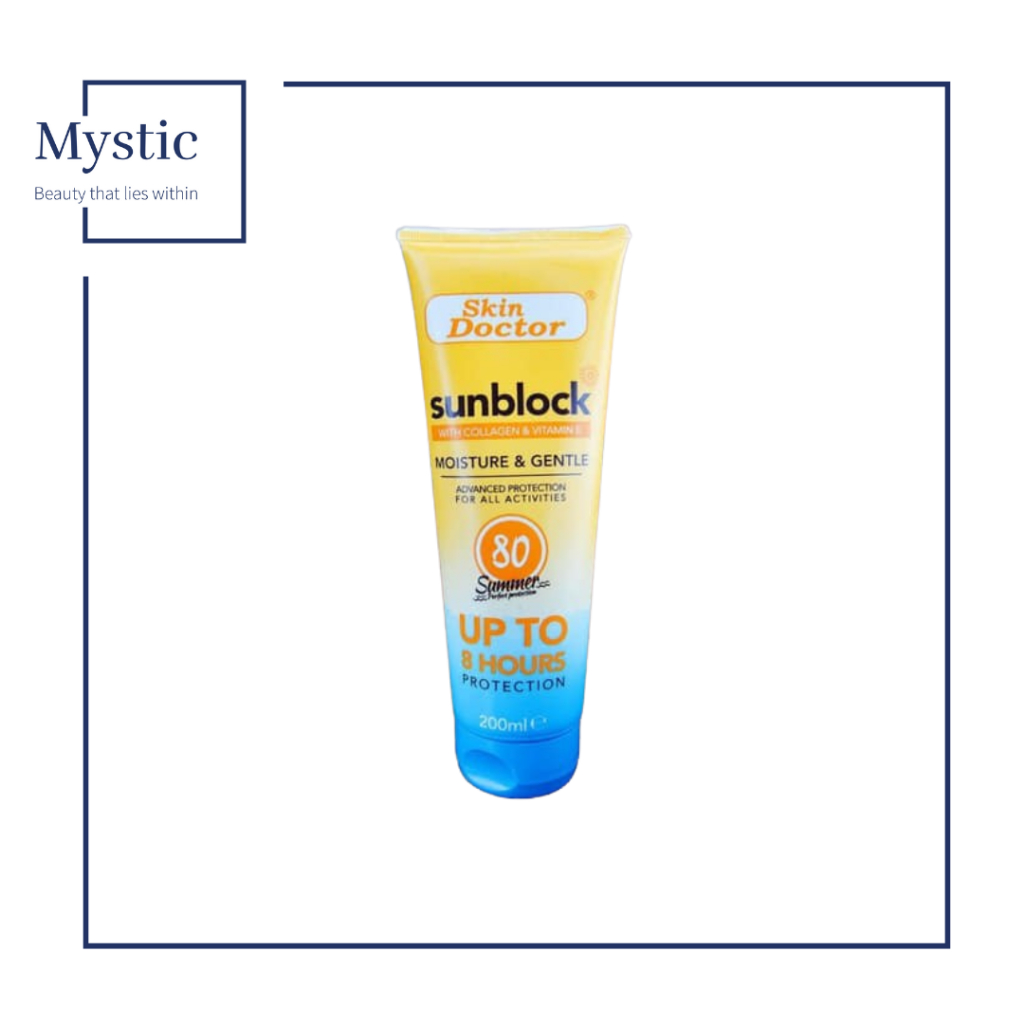 SKIN DR. SUNBLOCK CREAM MOISTURE AND GENTLE SPF 80 200ML | Shopee ...