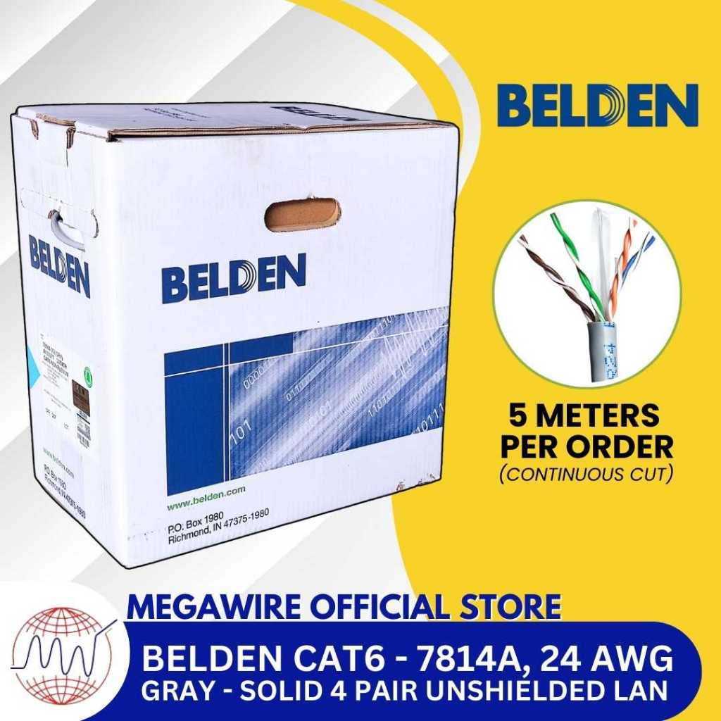 BELDEN CAT6 7814A 008 (5M) GRAY UTP CABLE (5 METERS PER ORDER ...