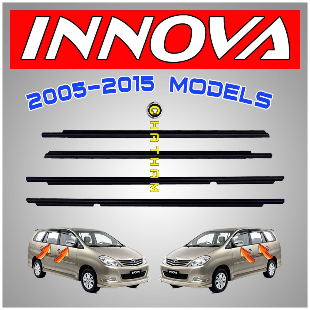 toyota Innova 2005 to 2015 - Outer Channel Weather Strip Moulding ( Set ...