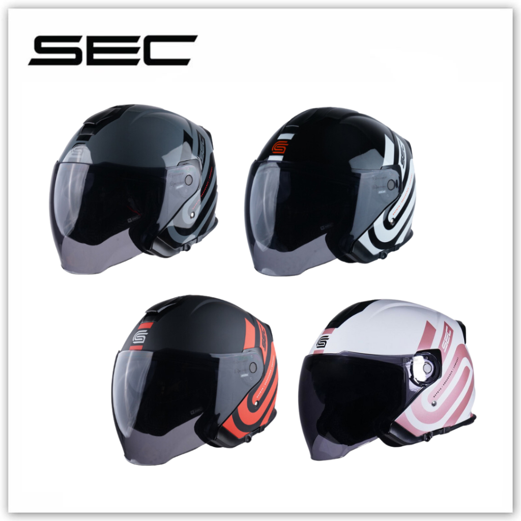 SEC Half Face Helmet for Motorcycle Mist - Brand (Gloss/Matte) (S-XXL ...