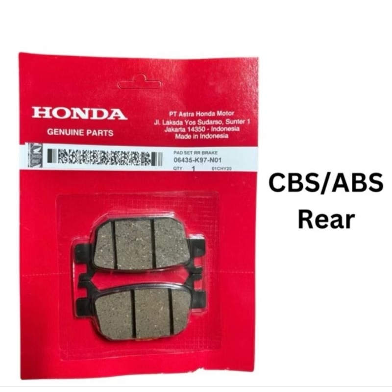 HONDA ADV 150/160 ABS/ PCX CBS Brake Pads (REAR) | Shopee Philippines