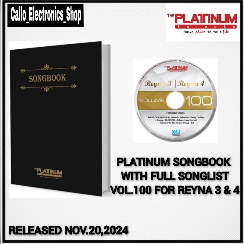 The Platinum Songbook with Full Songlist and CD Volume 100 For Reyna 3/Reyna 4 | Shopee Philippines