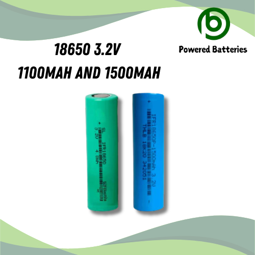 Blue & Green 1100mAh / 1500mAh 18650 LiFePO4 3.2v Rechargeable Battery ...