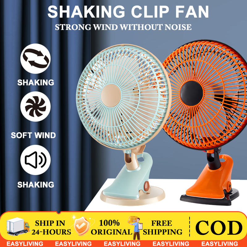 electric clip fan Wind Desk fan shaking head rotating stand desktop ...