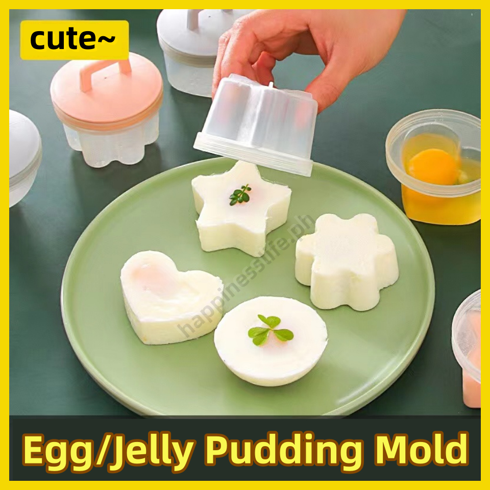 Poached Egg Mold with Lid Jelly Pudding Mould Cute Egg Cooker Heart ...