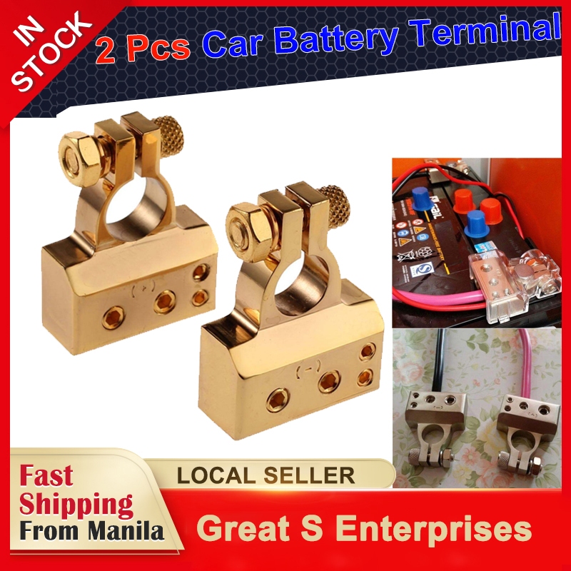 GSE 2 pcs Car Auto Battery Terminals Clamps Connector Car Duty Plated ...