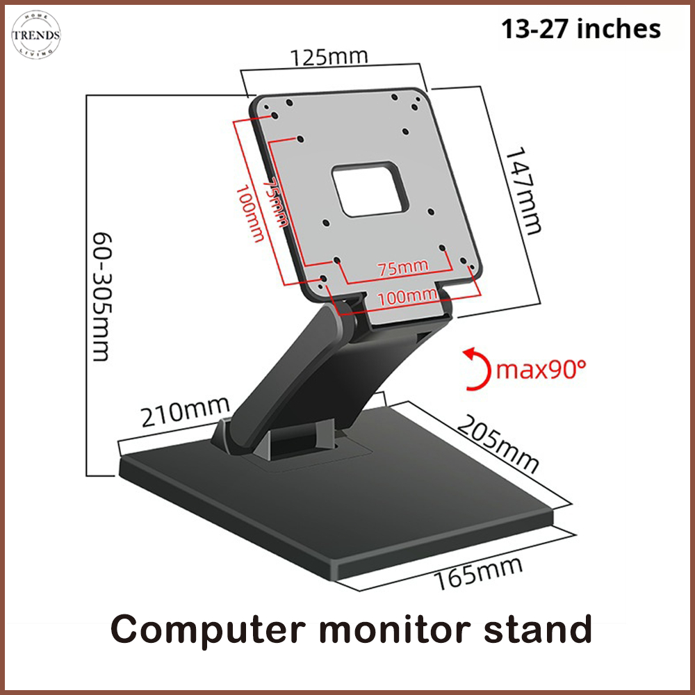 13-27 inch universal computer base monitor stand foldable lift ...