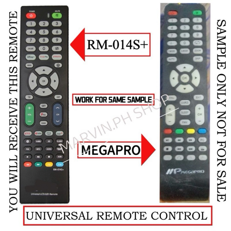 Universal remote control work for MEGAPRO u led smart tv remote na gagana sa tv mo | Shopee ...