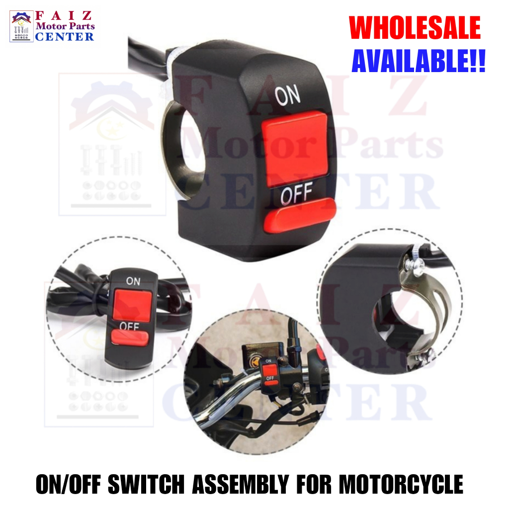 ON-OFF SWITCH ASSEMBLY MOTORCYCLE HANDLEBAR FOR LIGHT SWITCH 12V DC ...