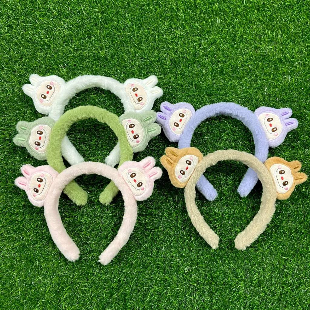 "Funny Labubu Plush Hair Headband - Cute Korean Style Cartoon Doll Hoop ...