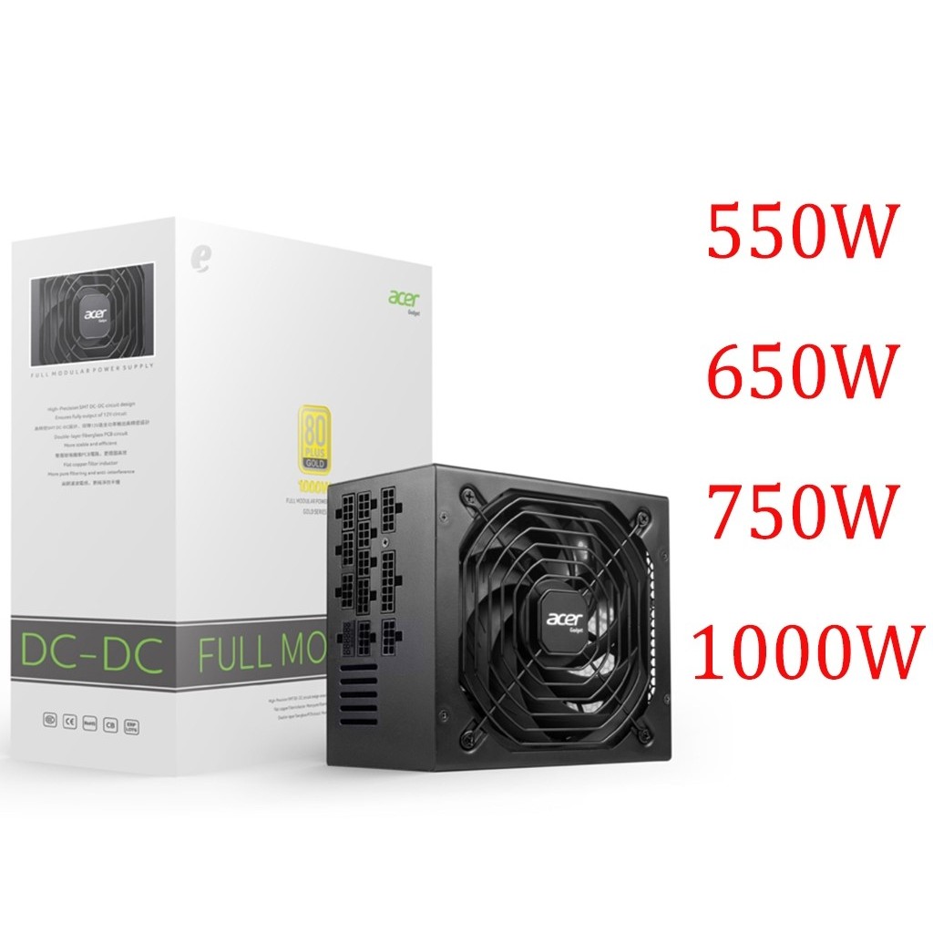PSU ACER FULLMODULAR 550W/650W/750W/ 80+ BRONZE / 1000W 80+GOLD | Shopee Philippines