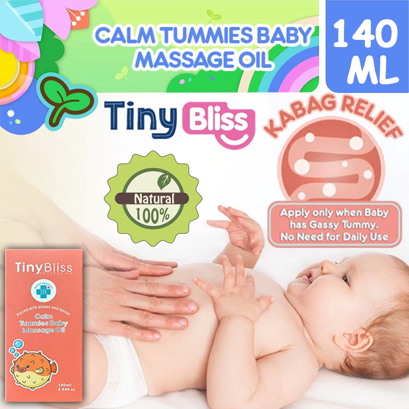 TinyBliss Tiny Remedies Calm Tummies Natural Colic Relief Anti Colic Massage Oil 140ML | Shopee ...
