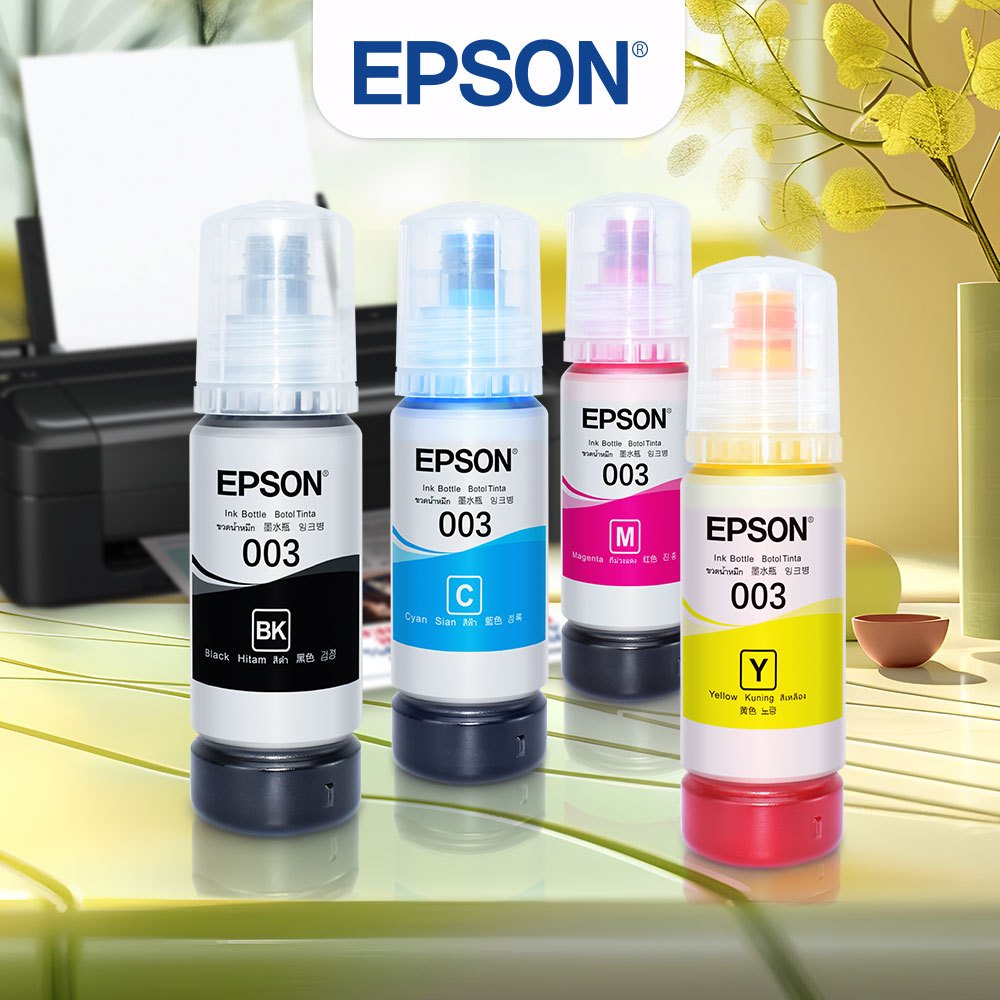 100% Original Epson 003 Ink 65ml Genuine Refill Ink L3210/L1110/L3110/L3120 Printer no box BK/C ...