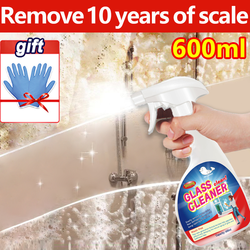 Glass Cleaner 600ml Scale Cleaner For Bathroom Glass Water Stain ...