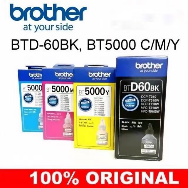 Brother BTD60Bk BOX BT5000 BT6000 Genuine Ink Bottle BT6000bk BTD60DCP ...