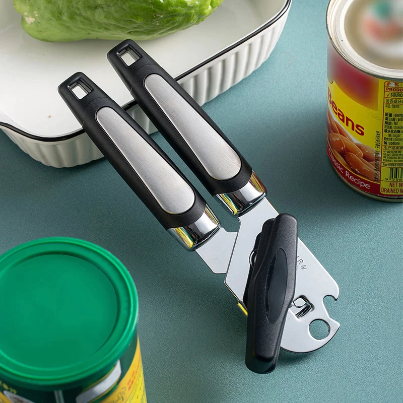 Manual Can Opener Multifunctional Stainless Steel Beer Grip Opener Side ...