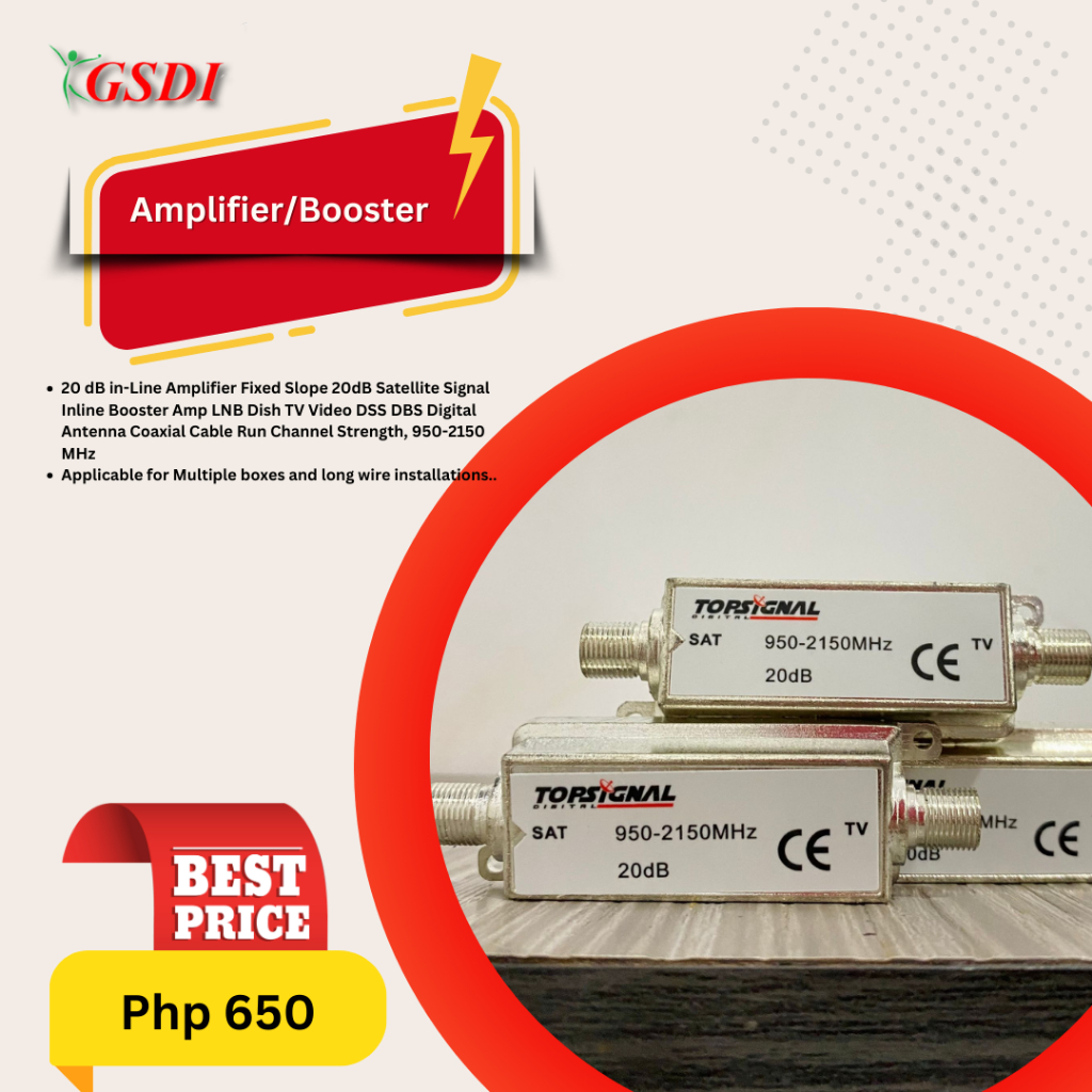 20Db Inline Amplifier Signal Booster 950-2150MHZ | Shopee Philippines