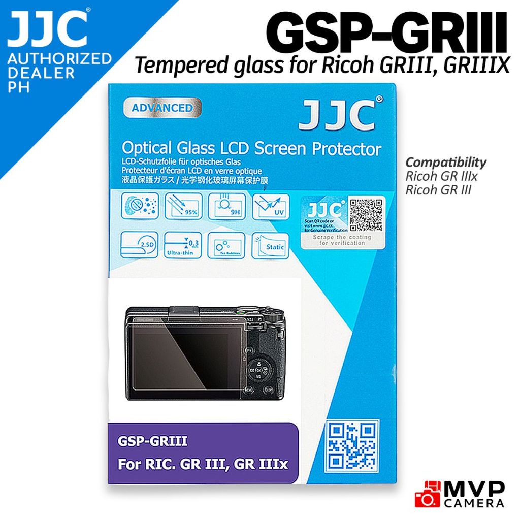 JJC GSP-GRIII LCD Screen Protector Tempered Glass for RICOH GR III GR3 ...