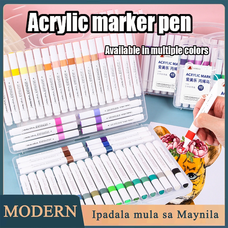 60 Colors Acrylic Paint Marker Pens Never Fade Paint Markers For Wood ...