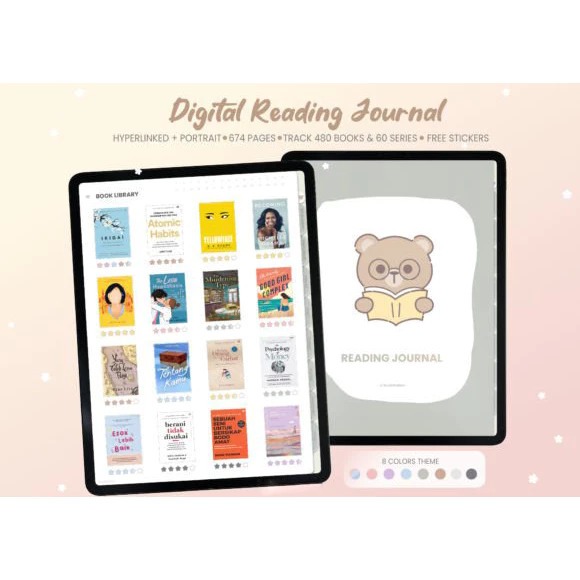 Digital Planner, Digital Reading Journal for iPad & Android, GoodNotes ...