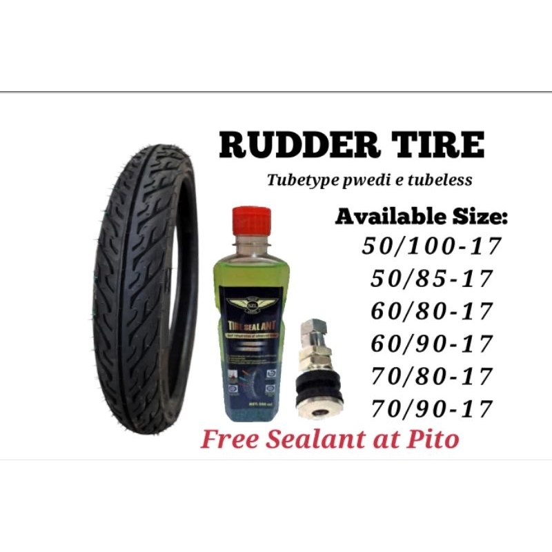 RUDDER TIRE Free Sealant and Pito | Shopee Philippines