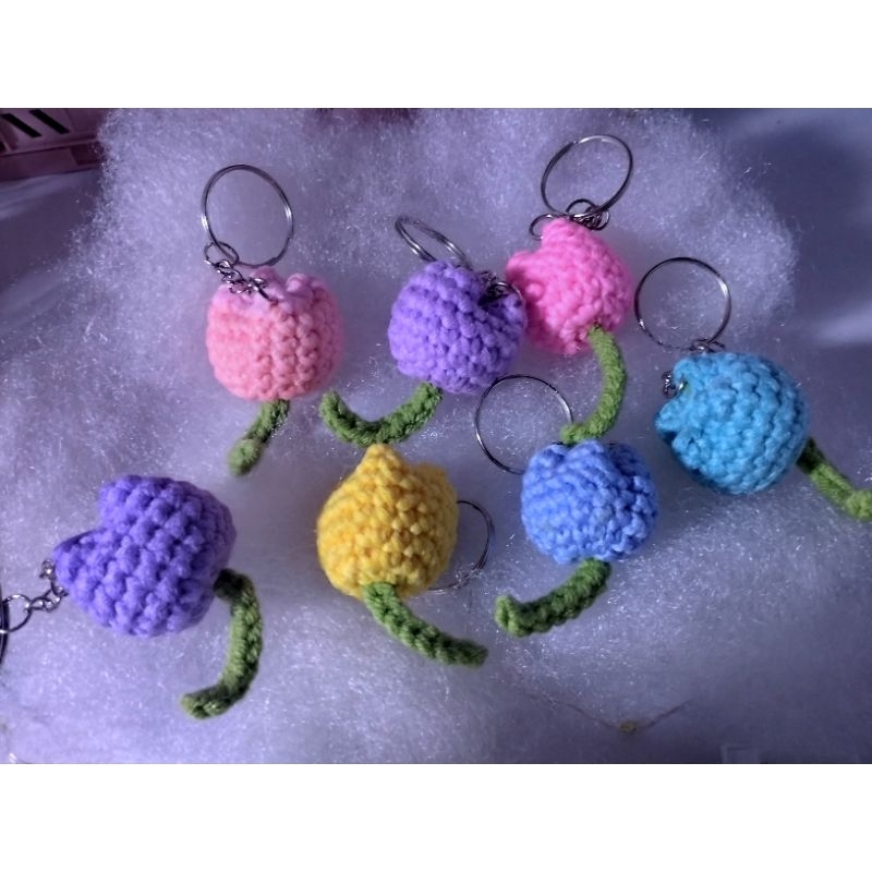 mini tulip keychain crochet | Shopee Philippines