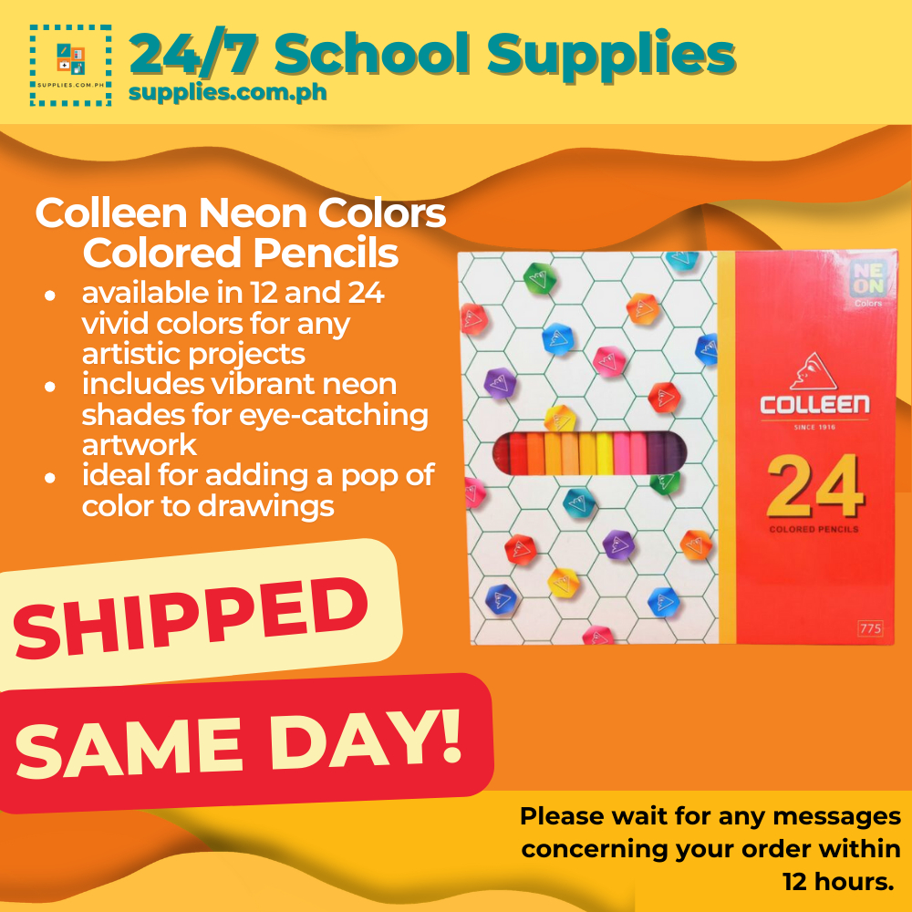 Colleen Neon Colors Colored Pencils | Shopee Philippines