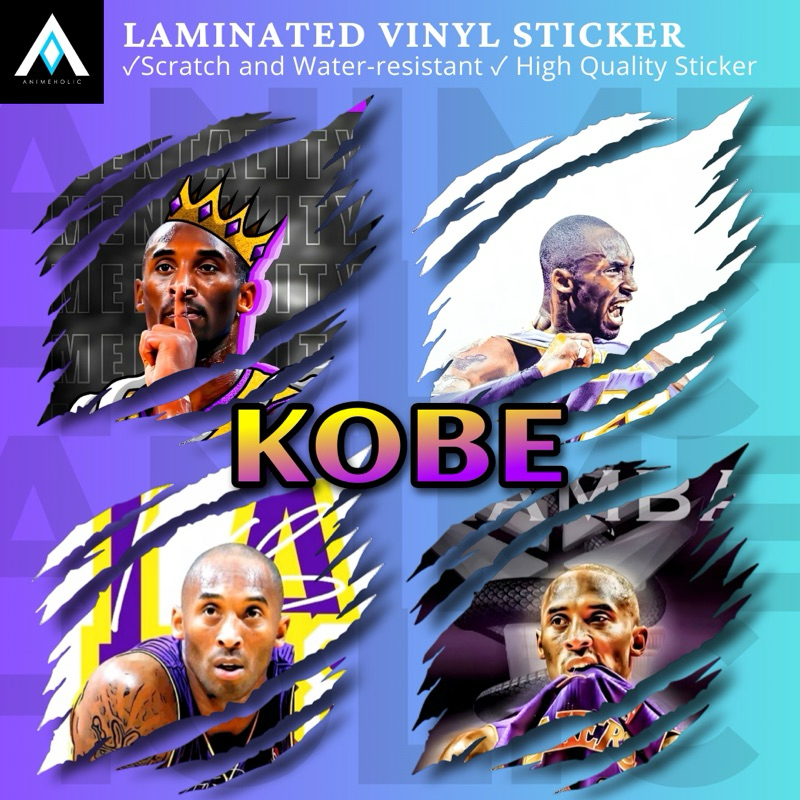 KOBE BRYANT NBA LEGEND LAKERS BASKETBALL STICKERS ~ LAMINATED VINYLS ...