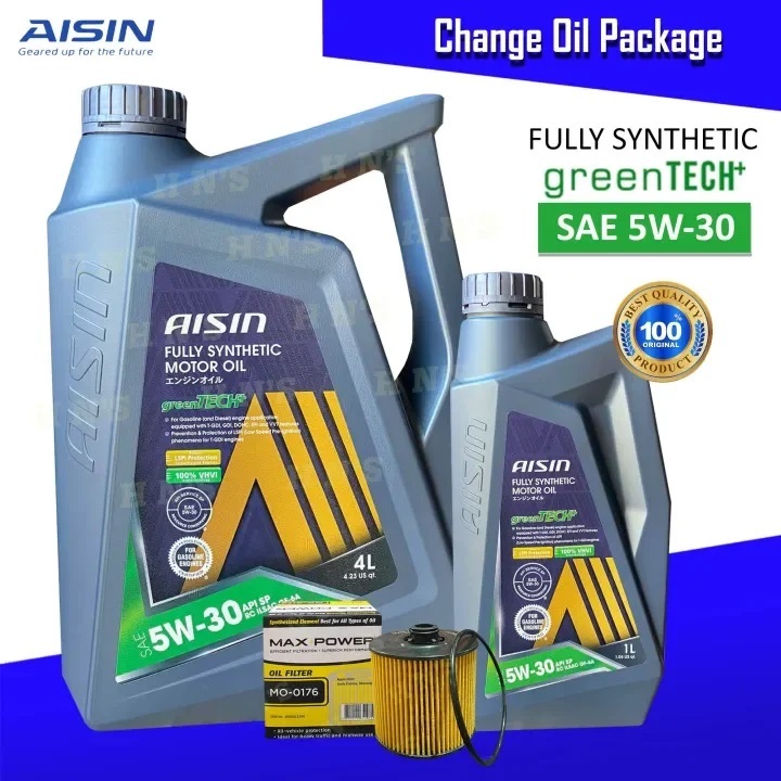 AISIN Fully Synthetic SAE 5W-30 Oil Change Package Geely Coolray ...