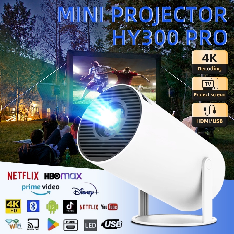 HY300 Mini Projector For Phone With Bluetooth WIFI Portable Projector ...