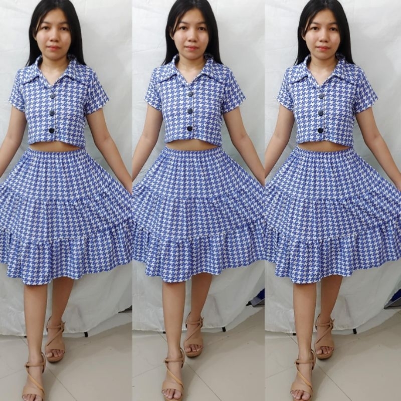 NEW NEW Kids to Teens Terno Crop Top With Skirt Free Size 10-15 years ...