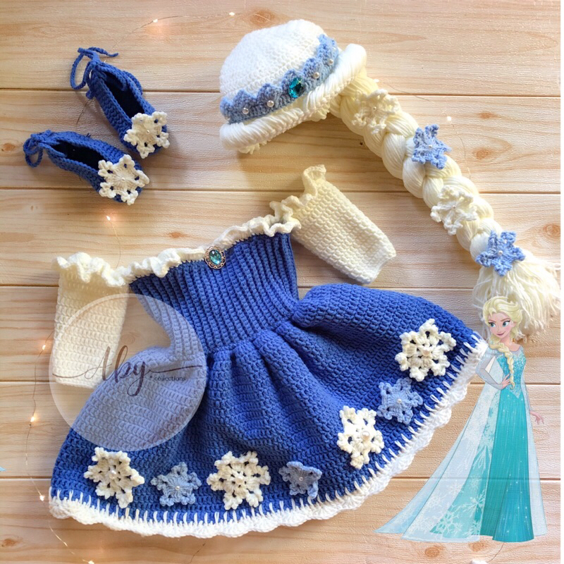 Crochet Elsa Baby Costume | Shopee Philippines