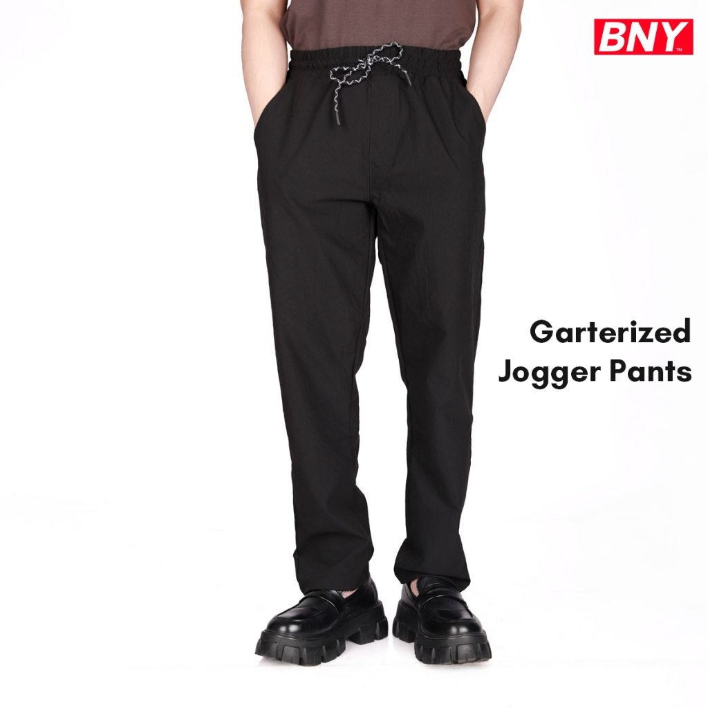 BNY Men's Garterized Jogger Pants (698) | Shopee Philippines
