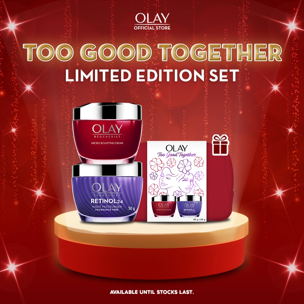 [LIMITED TIME ONLY] Olay Niacinamide Anti Aging Cream Regenerist 50g + Retinol Anti-Aging Cream ...