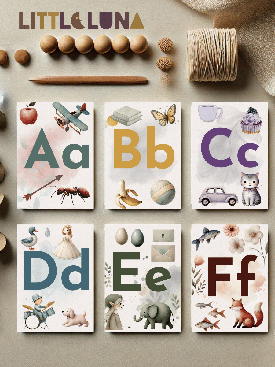 New! Beautiful Educational Alphabet Flashcards for Kids with ...