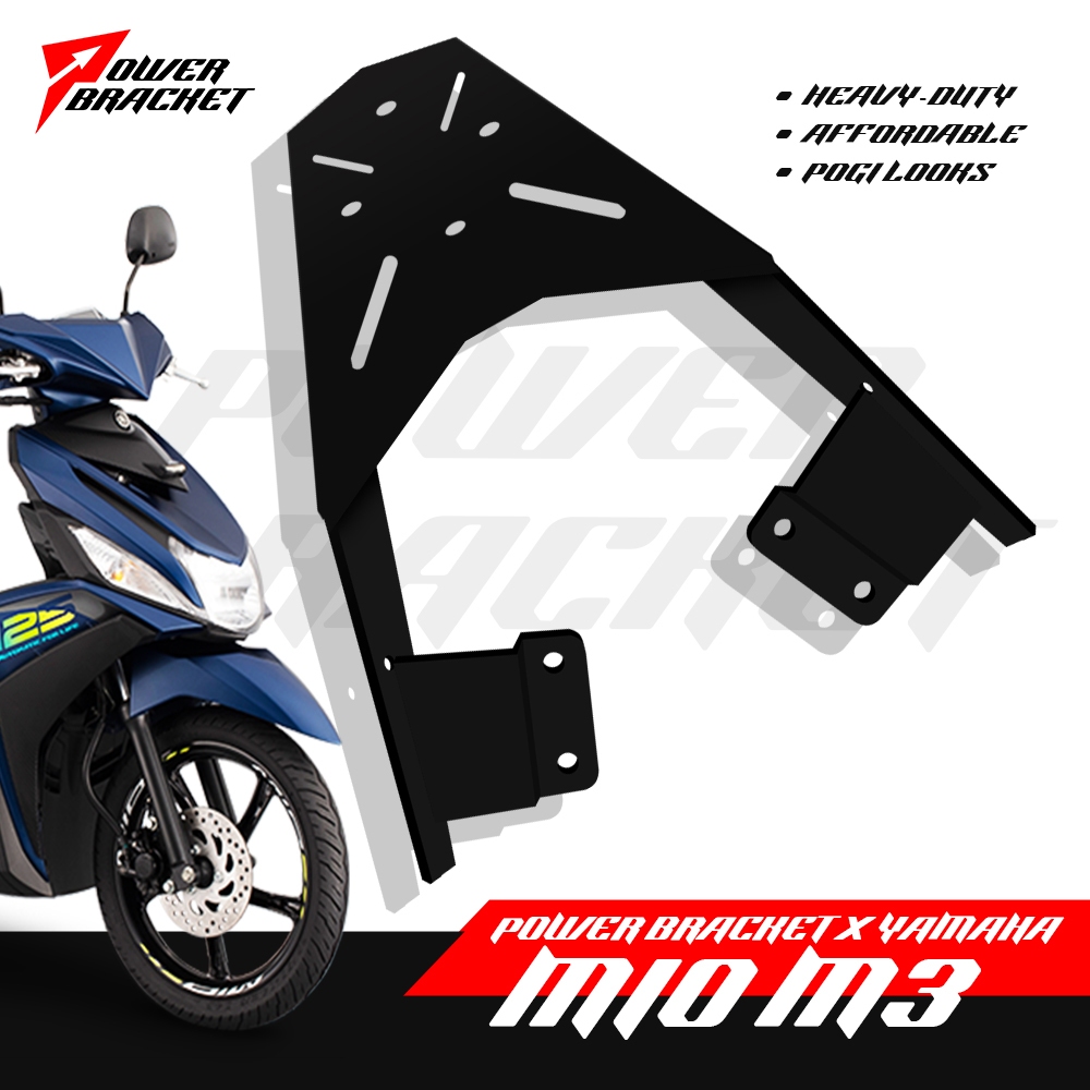 YAMAHA Mio i 125/M3/MIO GEAR/ TOPBOX BRACKET / BLACK POWDER COATED ...
