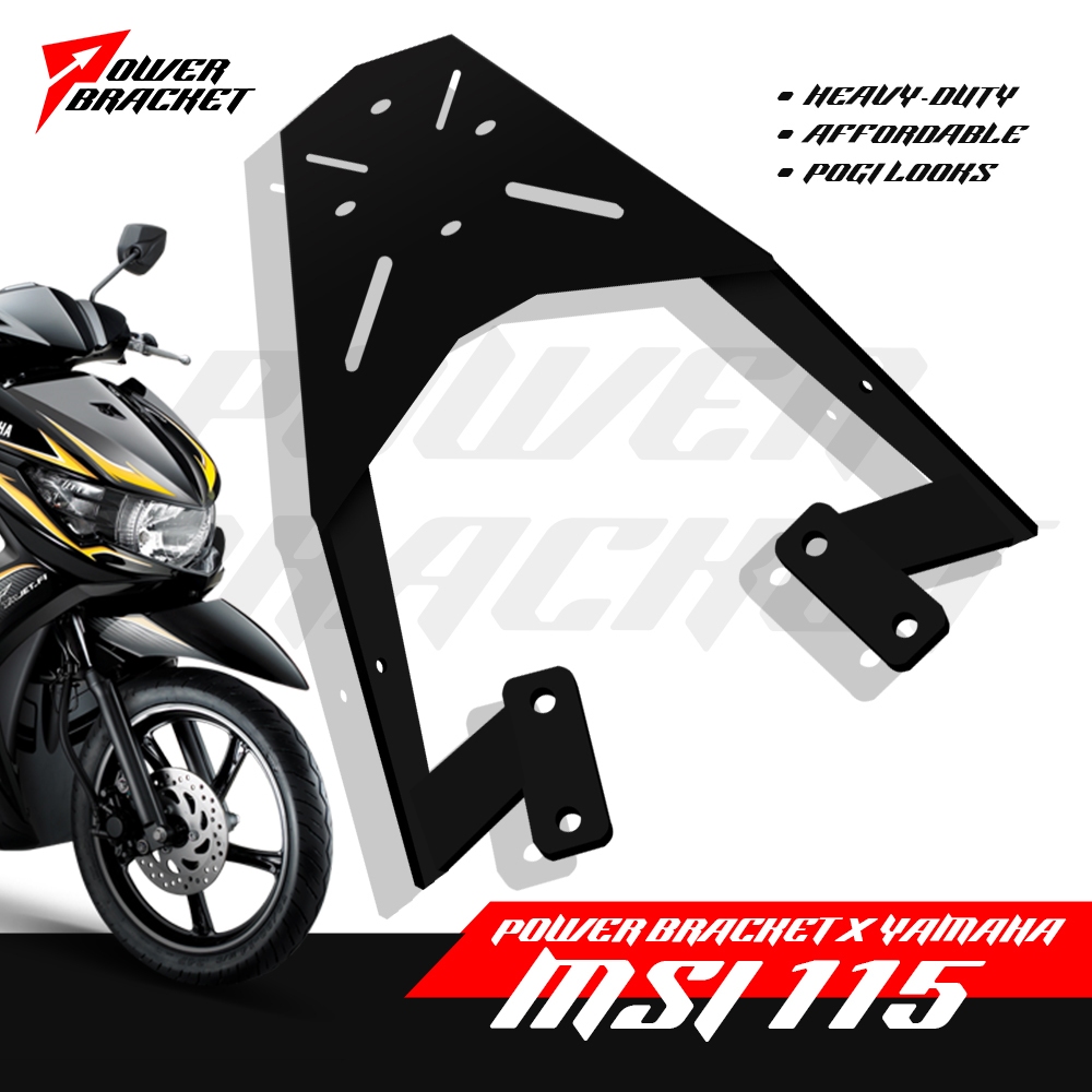 YAMAHA MIO SOUL 115 / TOPBOX BRACKET / BLACK POWDER COATED / LIFETIME ...