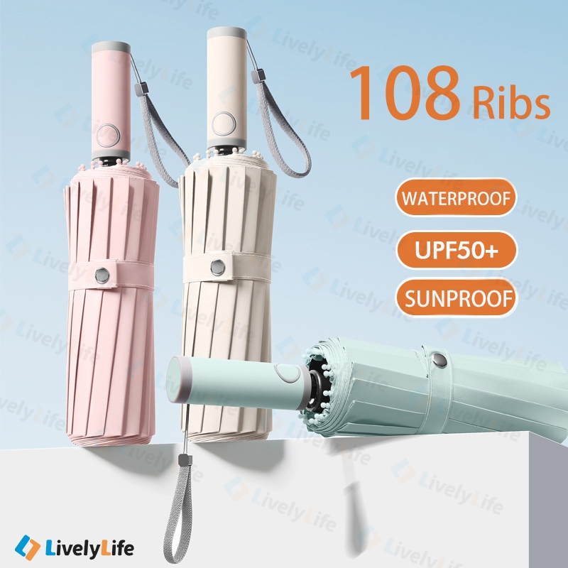 64 Ribs Automatic Umbrella Storm Resistant Large Anti Umbrella For Sun ...