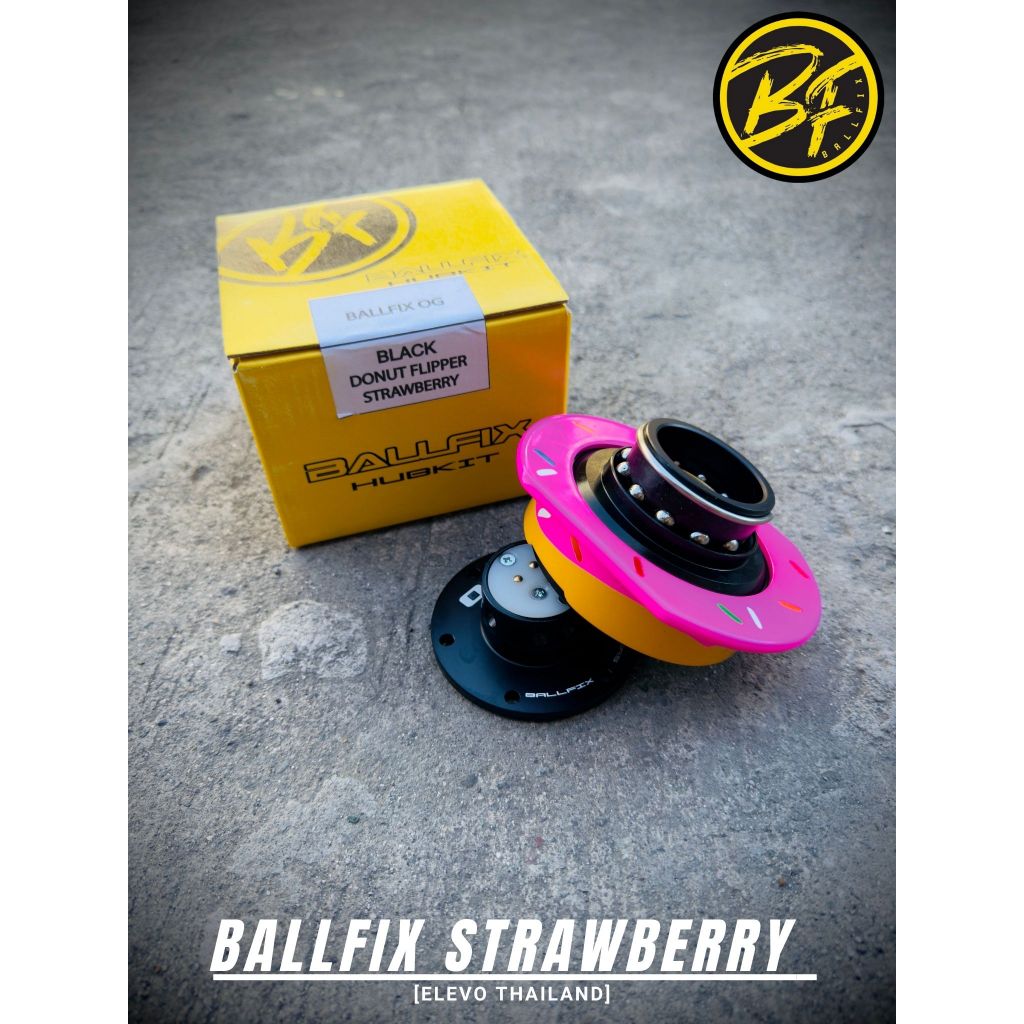 Elevo Ballfix OG Car Steering Wheel Quick Release Kit Strawberry Donut ...