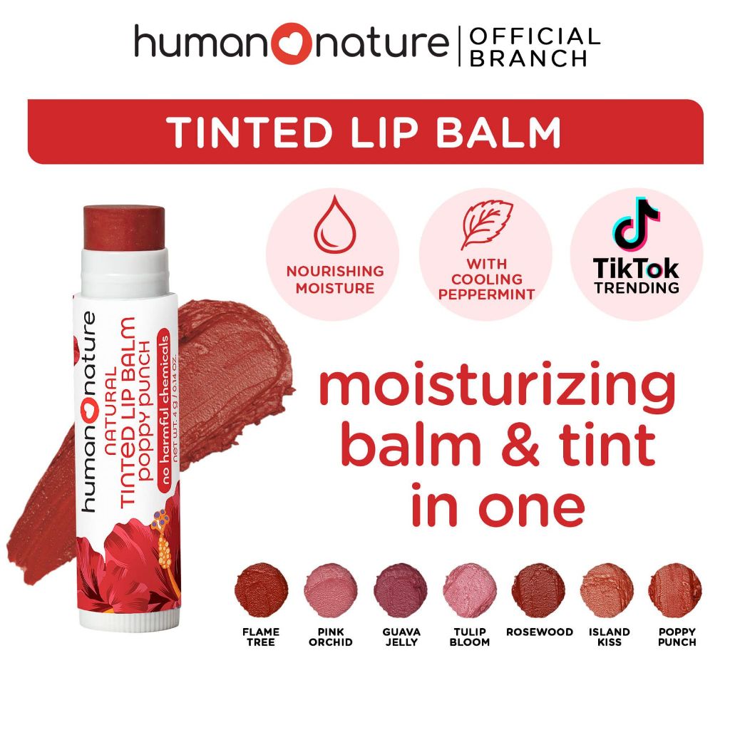 Human Nature 100% Natural Tinted Lip Balm Guava Jelly | Shopee Philippines