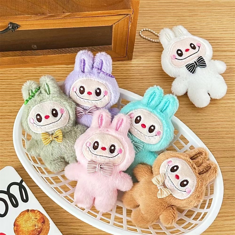 Labubu Plush Toy Cartoon Monsters Pendant Soft Stuffed Doll Keychain ...