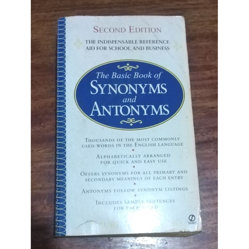 The Basic Book of SYNONYMS and ANTONYMS | Shopee Philippines