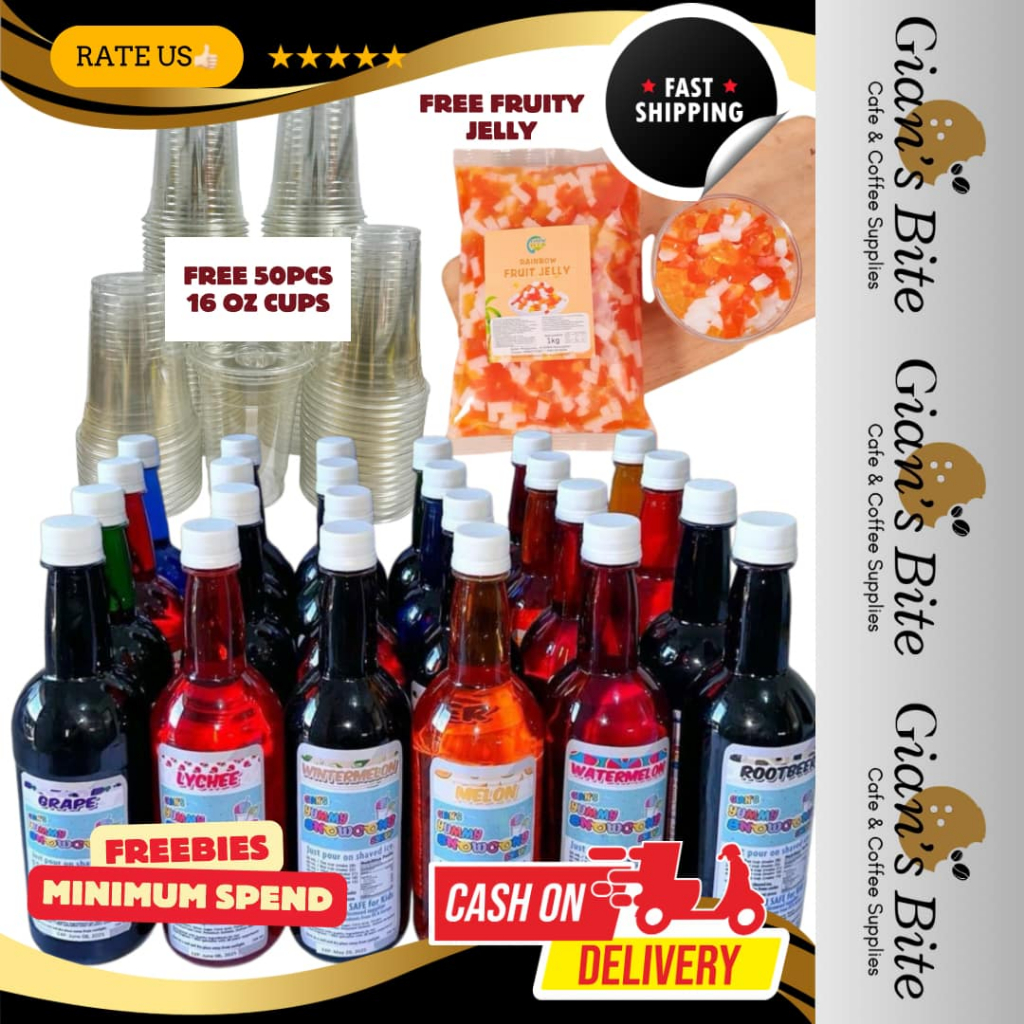 GIAN'S SNOWCONE SYRUP DISTRIBUTOR PACKAGE (26 BOTTLES) | Shopee Philippines