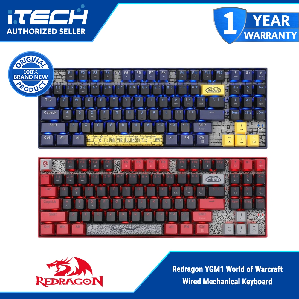 Redragon YGM1 World of Warcraft Wired Mechanical Keyboard | Shopee ...