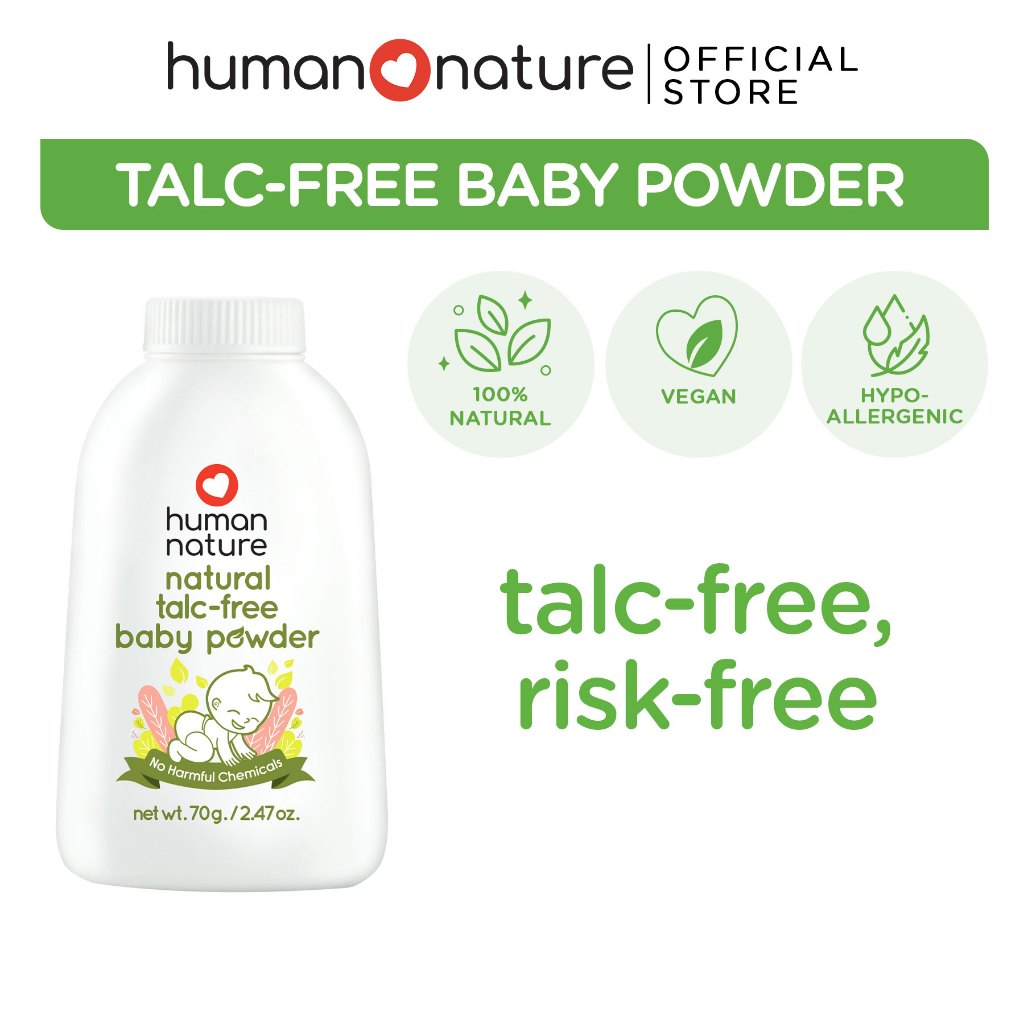 Human Nature Talc-free Baby Powder 70g (No Harmful Chemicals) | Shopee ...