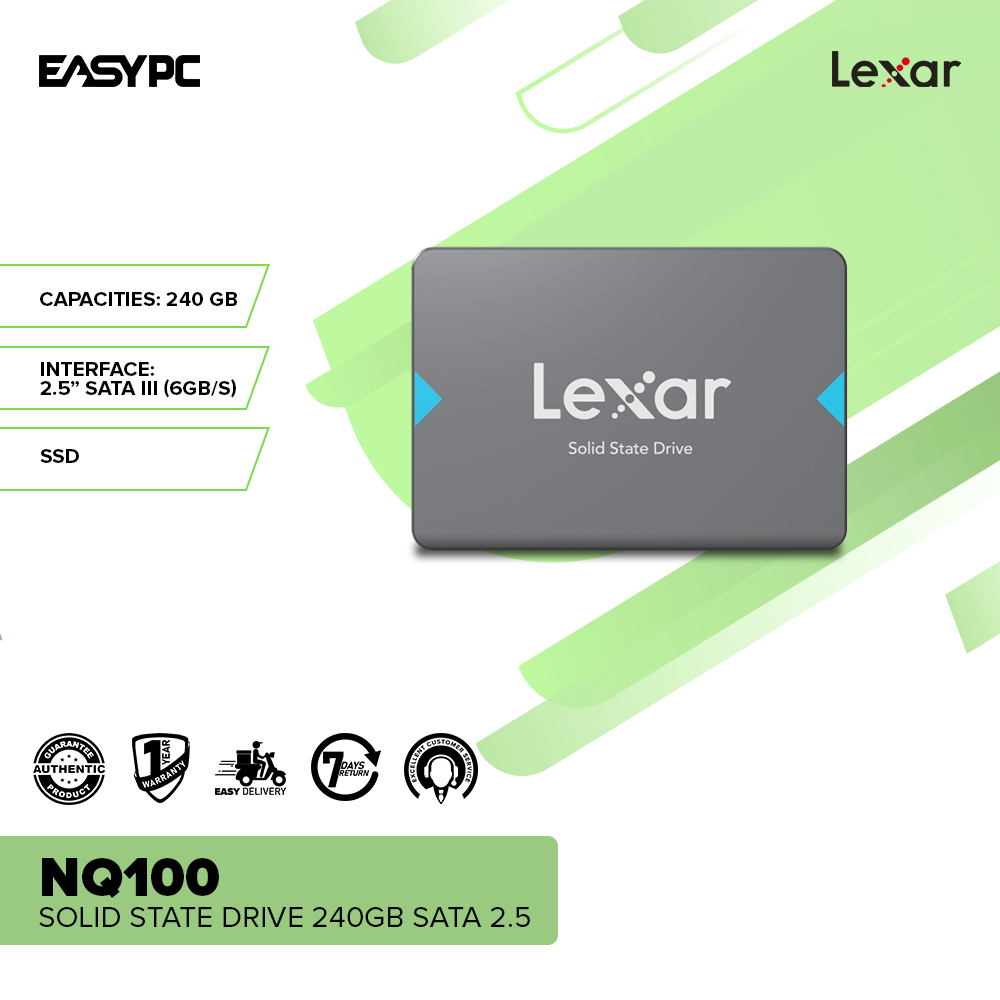 EasyPC | Lexar NQ100 Solid State Drive 240gb SATA 2.5 | Shopee Philippines