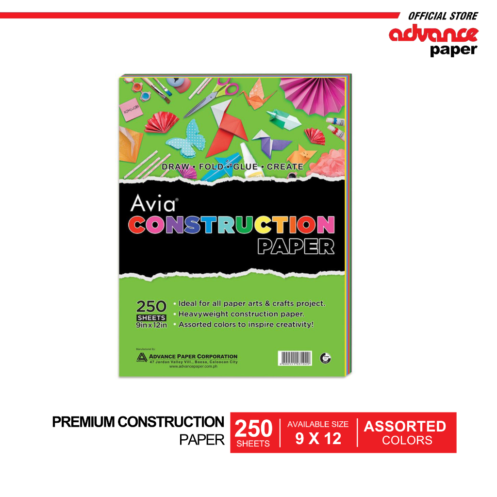 AVIA Construction Paper Sub. 24 Assorted 250's | Shopee Philippines