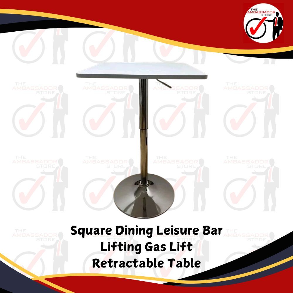 Square Dining Leisure Bar Lifting Gas Lift Retractable Table | Shopee ...